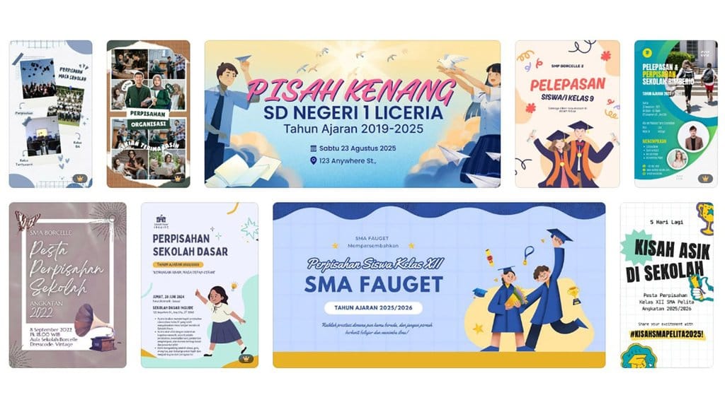 20 Link Unduh Contoh Banner Perpisahan Sekolah dan Cara Membuat