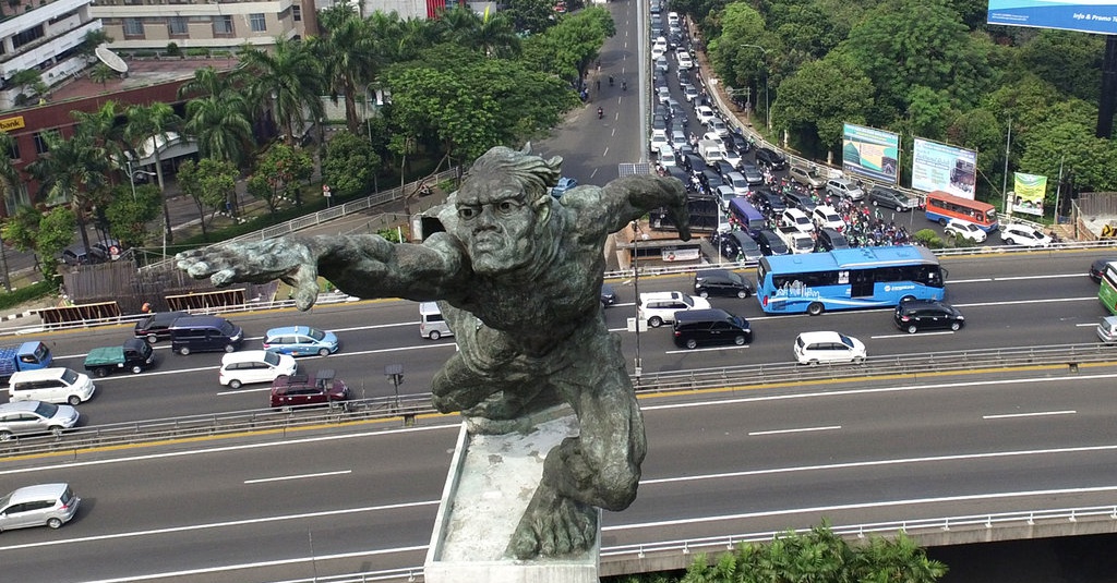 Wajah Patung Dirgantara Pancoran - Foto Tirto.ID