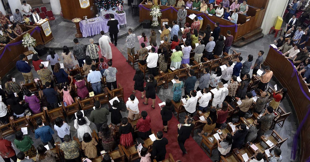 Misa Natal di GPIB Immanuel - Foto Tirto.ID