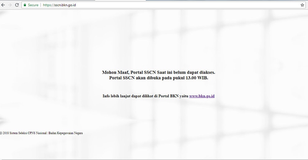Tips Bagi yang Tak Bisa Mengakses Laman SCCN BKN Soal CPNS 2018