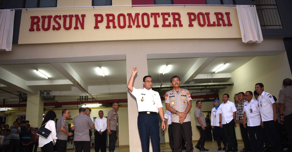 Anies Baswedan Meresmikan Rusun Promoter Polri - Foto Tirto.ID