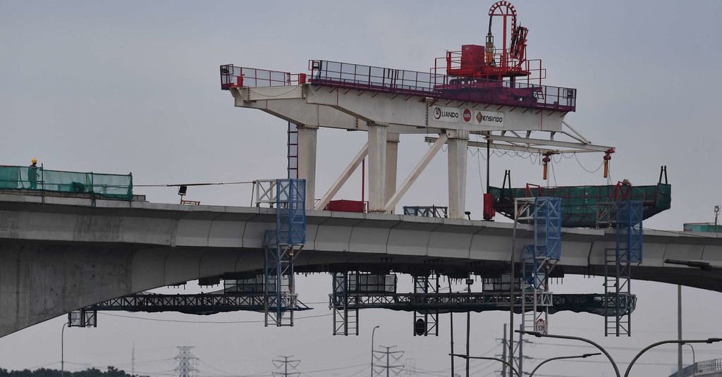 Jalur LRT Jabodebek Cawang-Cibubur Sudah Tersambung