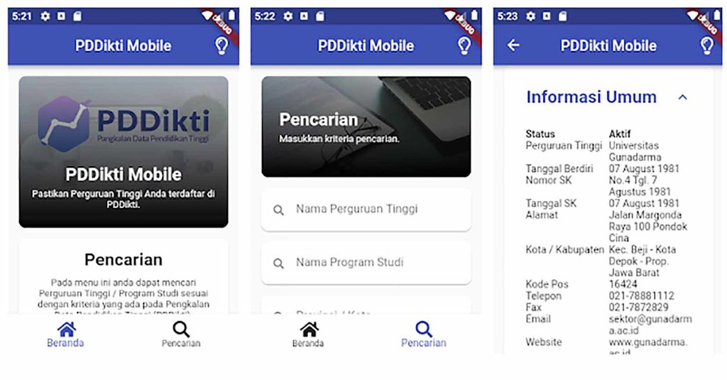 Cek Informasi Lengkap Perguruan Tinggi di Aplikasi PDDikti Mobile