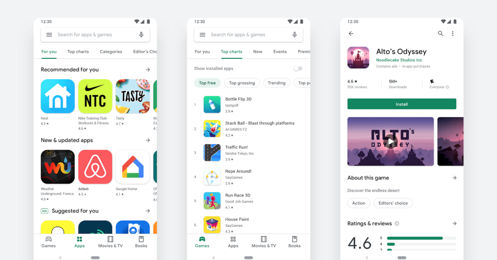 Google Desain Ulang Tampilan Play Store, Terinspirasi App Store?