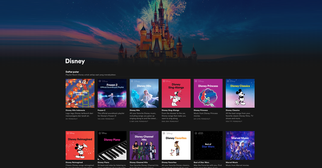 Spotify Rilis Hub Disney di Asia Tenggara, Taiwan dan Hong Kong