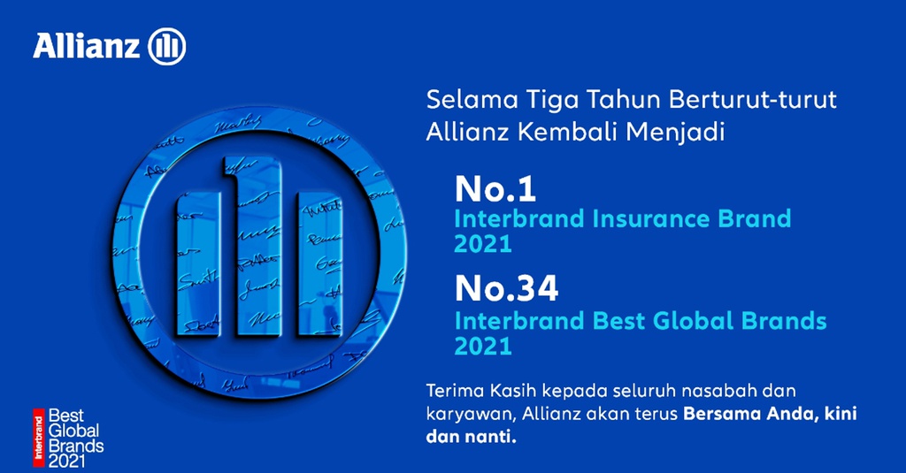 Allianz Kembali Dinobatkan Jadi 'Best Insurance Brand' Dunia