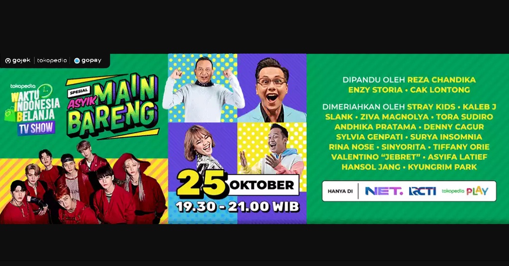Pesta Promo WIB Tokopedia TV Show Oktober 2021: Hadirkan Stray Kids