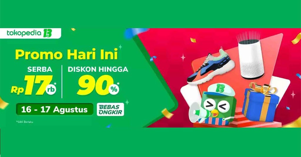 Daftar Promo Kemerdekaan Tahun 2022 di Tokopedia