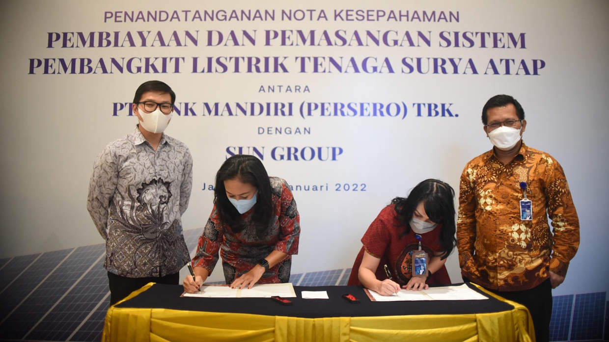 Kerja Sama Bank Mandiri dan Grup SUN Energy