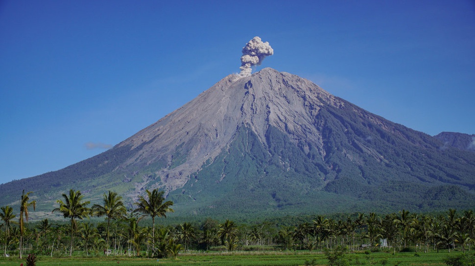 Gunung Semeru Tercatat 5 Kali Erupsi Sabtu Pagi Ini
