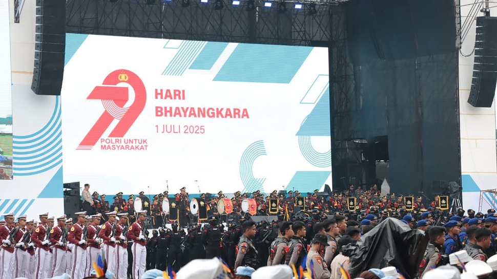 Ribuan Personel TNI-Polri Amankan HUT ke-79 Bhayangkara di Monas