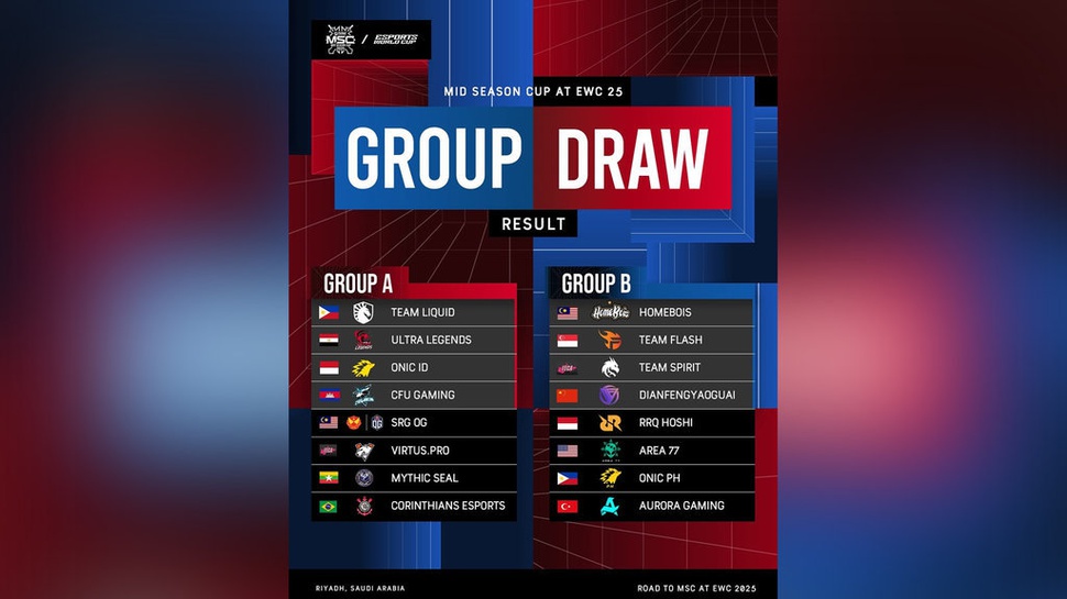 Hasil MSC MLBB 2025 Hari Ini: RRQ-HomeBois Lolos Semifinal Grup