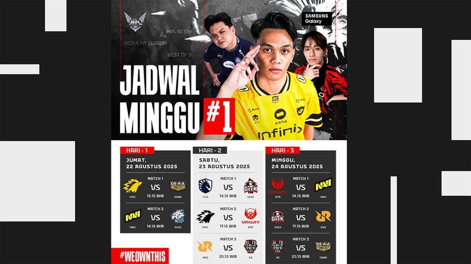 Jadwal MPL ID S16: Kapan ONIC vs BTR & RRQ vs AE, Live di Mana?