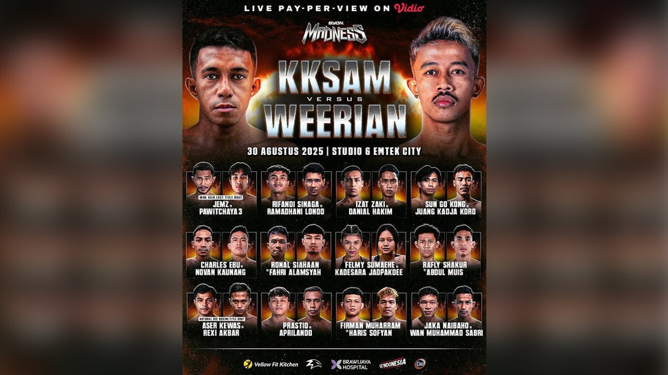 Jadwal Byon Madness 2 KKsam vs Weerian Kapan & Live di Mana?