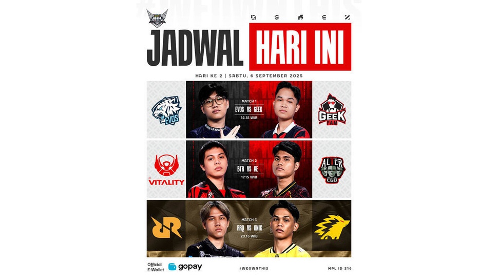 Hasil MPL S16 Hari Ini & Klasemen: ONIC Sikat RRQ di Royal Derby