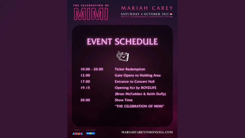 Rundown Konser Mariah Carey di Jakarta 2025 & Penukaran Tiket