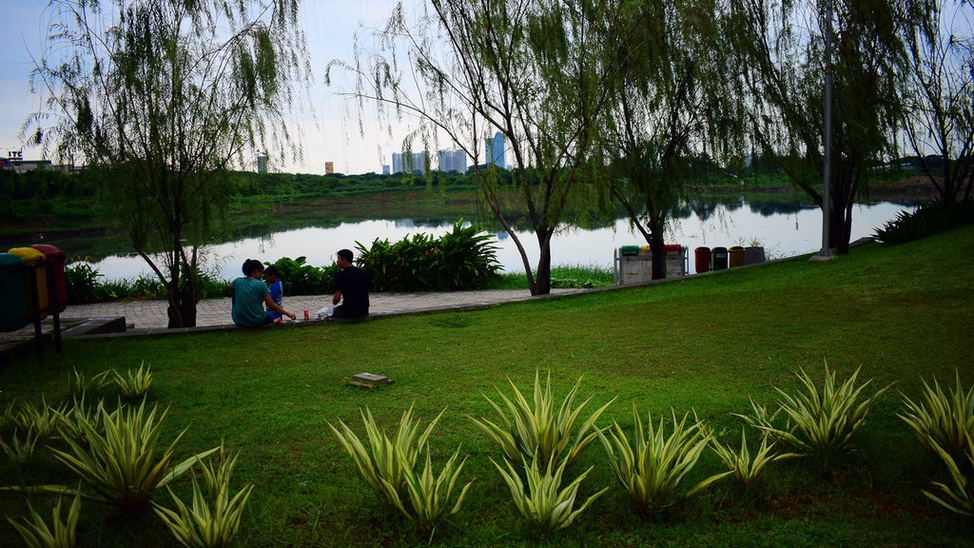 Waduk Ria Rio Jelang Petang - Foto Tirto.ID