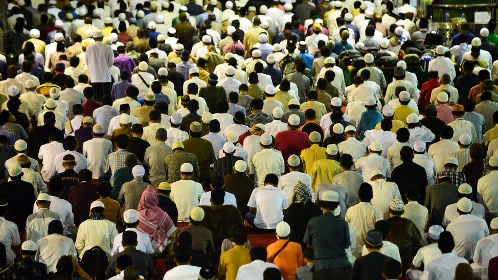 Iktikaf di Masjid Istiqlal - Foto Tirto.ID
