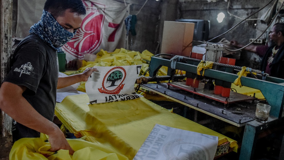 Geliat Pengusaha Sablon di Musim Kampanye Pemilu 2019