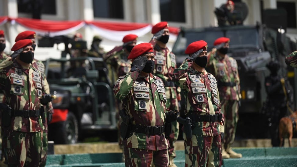 Upacara Hut Ke 75 Tni Secara Virtual Di Mako Kopassus