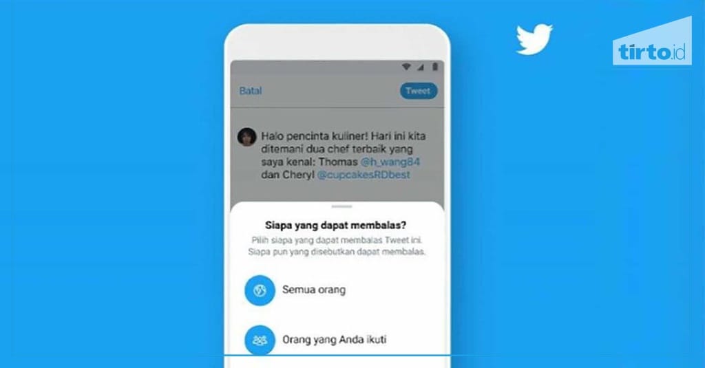 Cara Gunakan Fitur Baru Twitter untuk Membatasi Reply