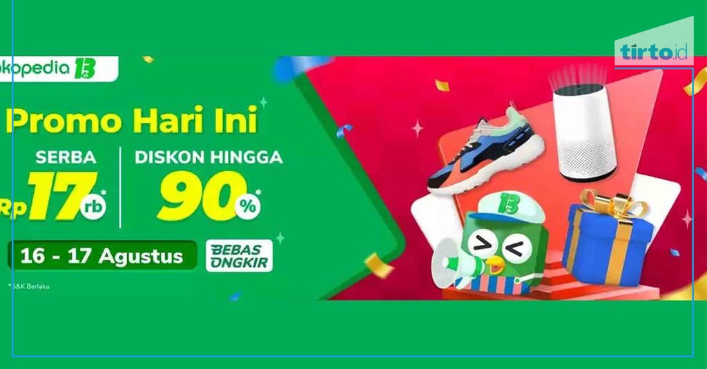 Daftar Promo Kemerdekaan Tahun 2022 di Tokopedia