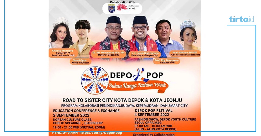 Info Depok Pop Program 2022 & Cara Daftar 2-4 September 2022