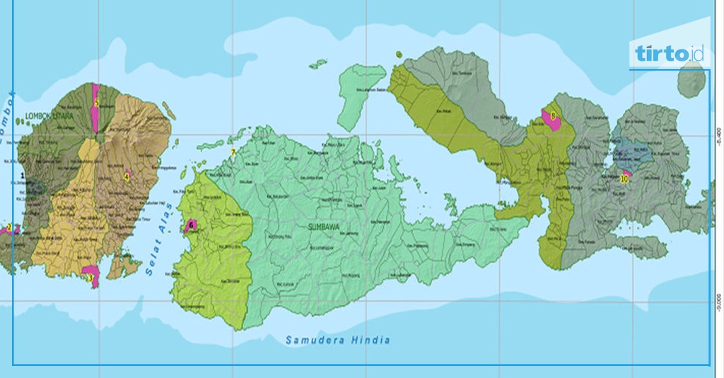Profil Provinsi NTB: Sejarah, Geografi, Peta Nusa Tenggara Barat