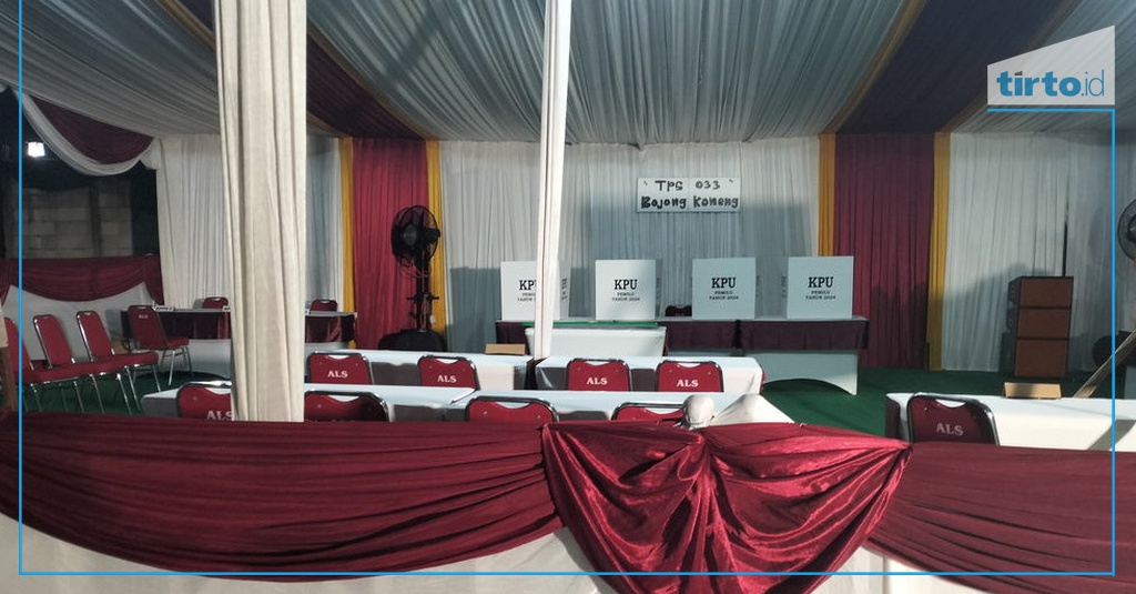 Suasana TPS 033 Tempat Prabowo Subianto Bakal Mencoblos