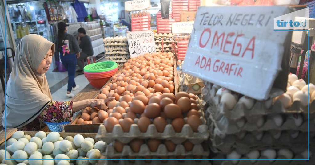 Harga Telur Ayam Makin Mahal Tembus Rp32.500 per Kg di Jakarta
