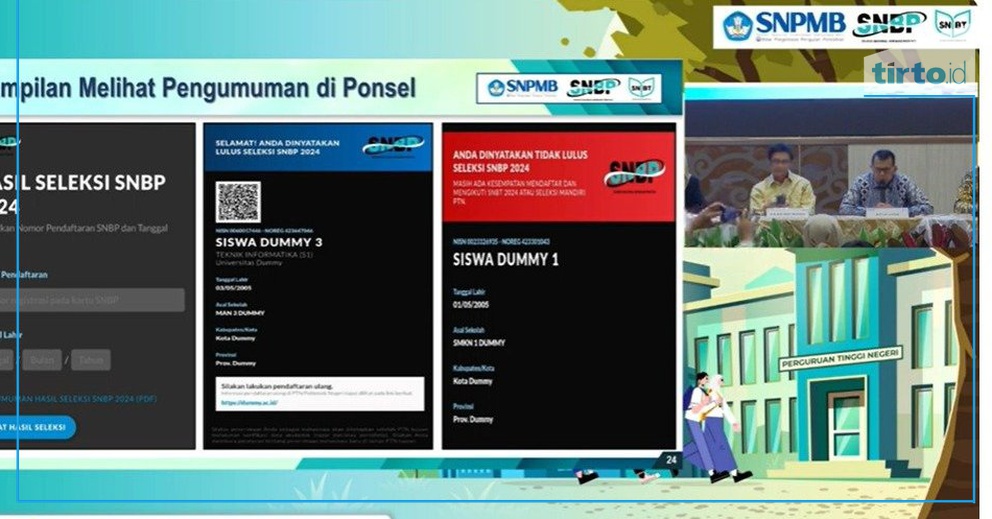 Contoh Pengumuman SNBP 2024 Peserta Tidak Lolos & Cara Ceknya