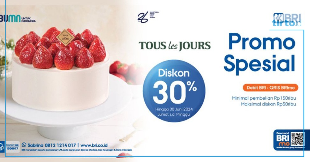 Ada Promo BRI di Tous Les Jours, Ini Rekomendasi Menu Favorit!