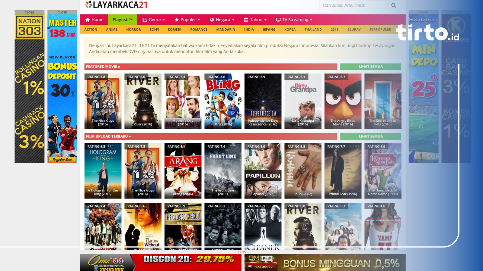 Berkraf: Puluhan Situs Film-Musik Ilegal Telah Diblokir