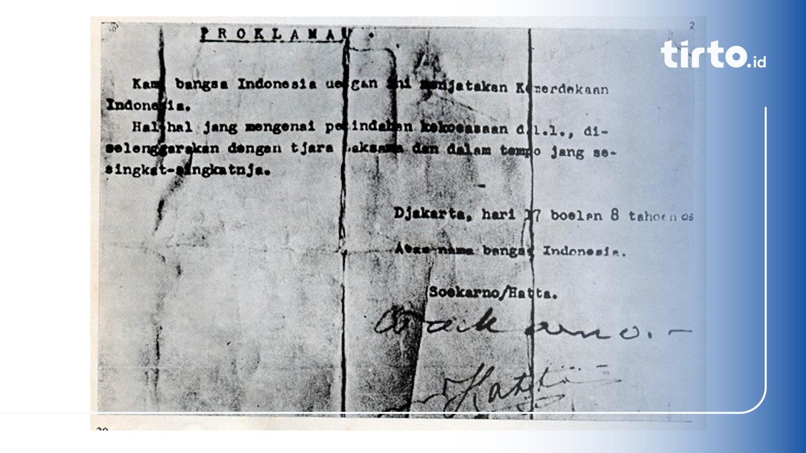 Dokumen Negara yang Hilang dan Manipulasi Sejarah