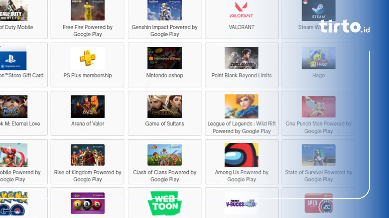 Top Up Game Termurah Tokopedia dari Mobile Legend hingga Free Fire