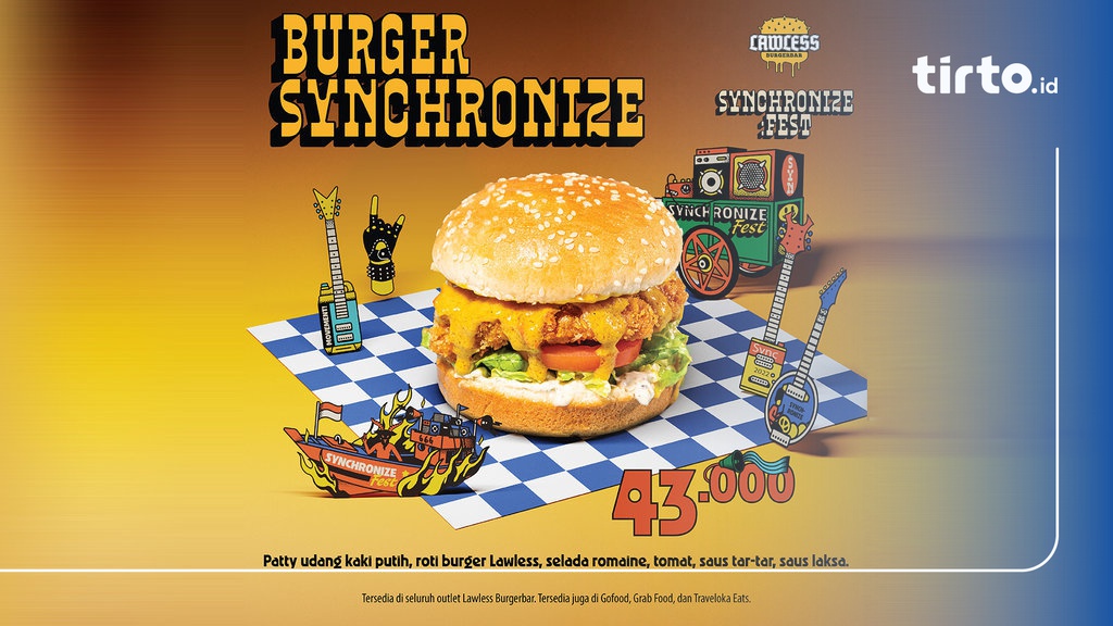 Synchronize Fest & Lawless Burger Kolaborasi Bikin Menu Rasa Lokal
