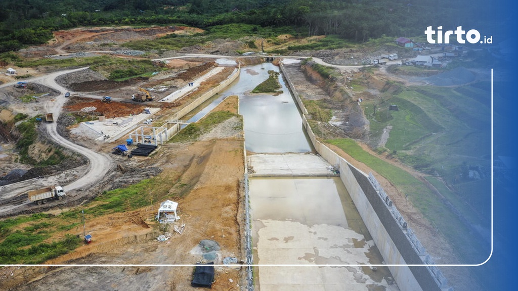 Pembangunan Bendungan Sepaku Semoi Sudah 75 Persen