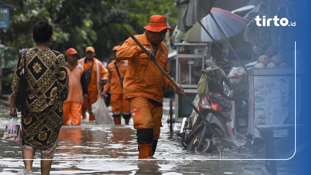 Sejumlah TPS di Jakarta Terendam Banjir akibat Hujan Deras