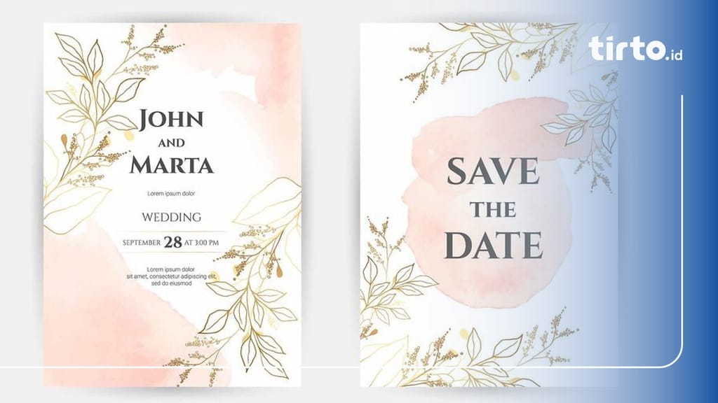 10 Contoh Undangan Pernikahan Simple, Menarik dan Link Download