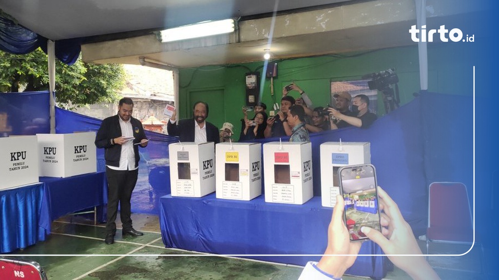Surya Paloh Optimistis Anies Unggul di TPS 08 Grogol Utara