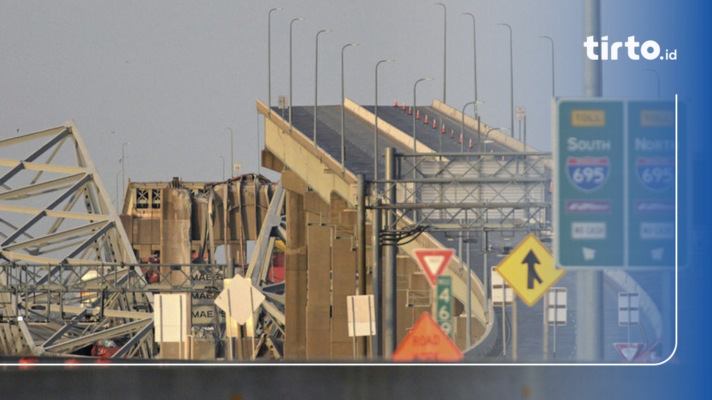 Kronologi Jembatan Baltimore di AS Ambruk Ditabrak Kapal Kargo