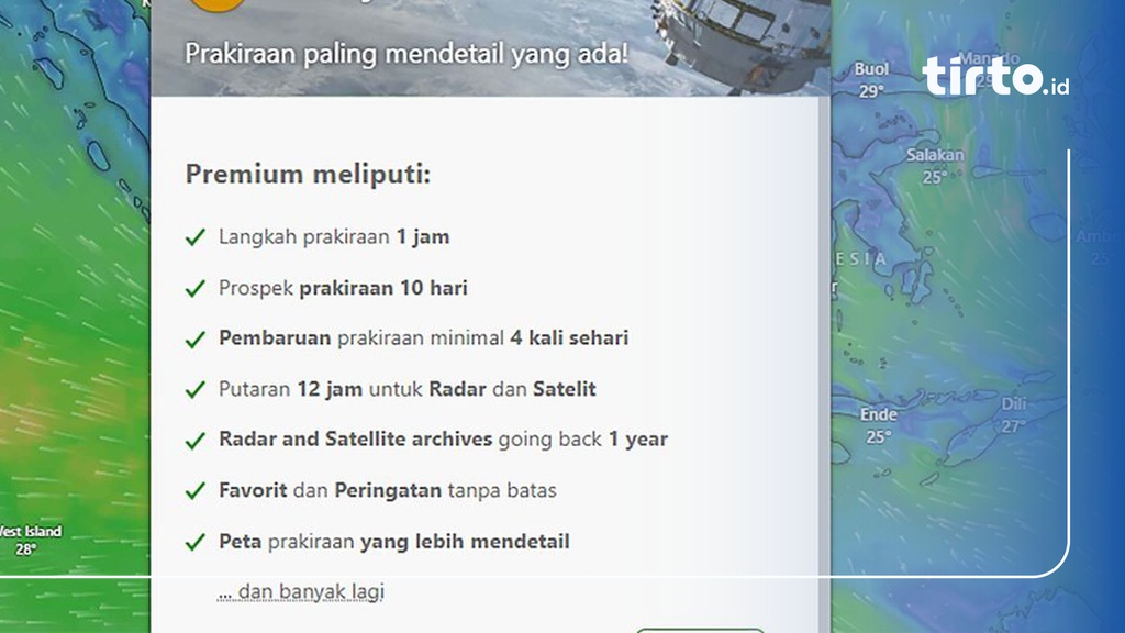 Fitur Windy Premium, Harga, Bedanya dengan Reguler, & Cara Beli