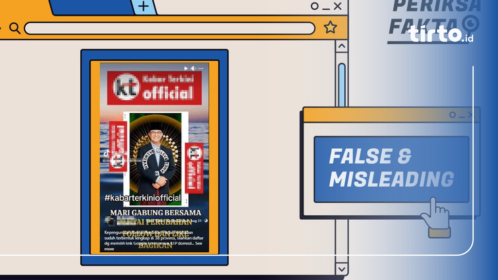 Tautan Palsu Pendaftaran Partai Perubahan Buatan Anies Baswedan