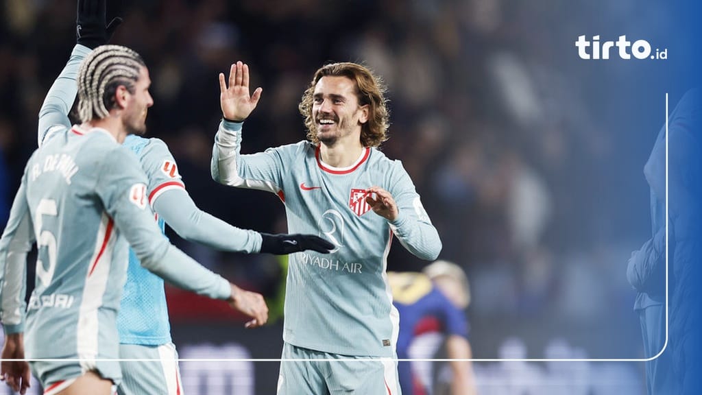 Hasil Leg 1 Semifinal Copa del Rey: Atletico vs Barcelona 4-0