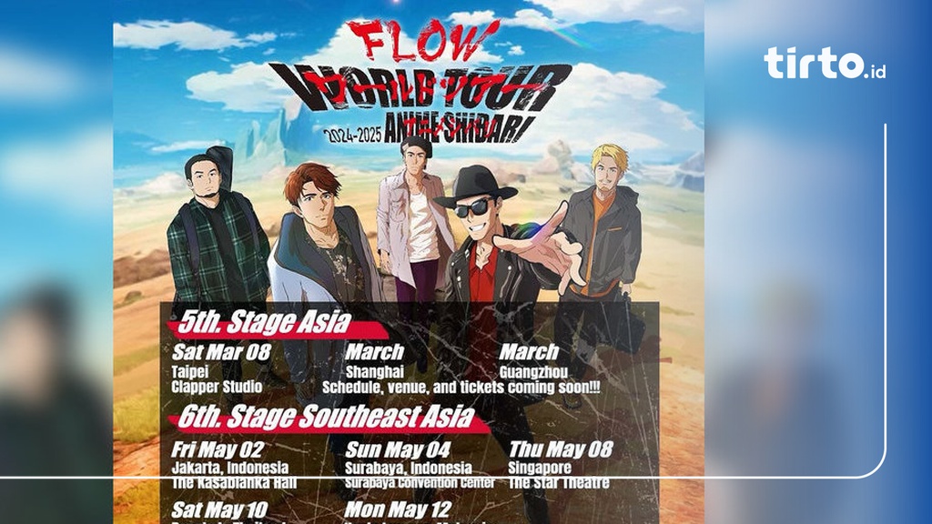 Rundown Konser FLOW di Jakarta 2025, Open Gate, Prediksi Setlist
