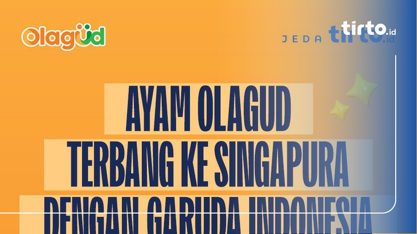 Ayam Olagud Terbang ke Singapura dengan Garuda Indonesia
