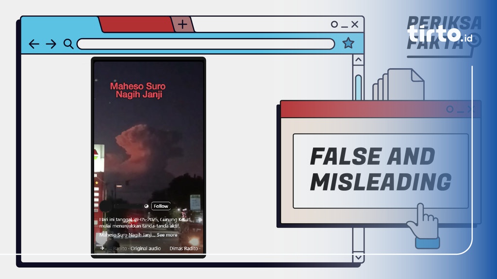 Hoaks Video Erupsi Gunung Kelud