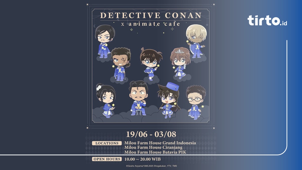 Jadwal dan Lokasi Pop Up Cafe Detective Conan Indonesia 2025