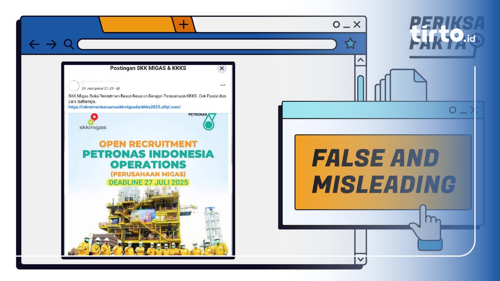 Hoaks Halaman Pendaftaran Rekrutmen SKK Migas Periode 2025