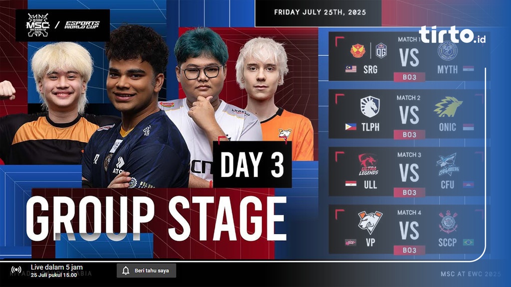 Jadwal MSC MLBB 2025 ONIC vs Liquid PH: Siapa Lolos Playoff?